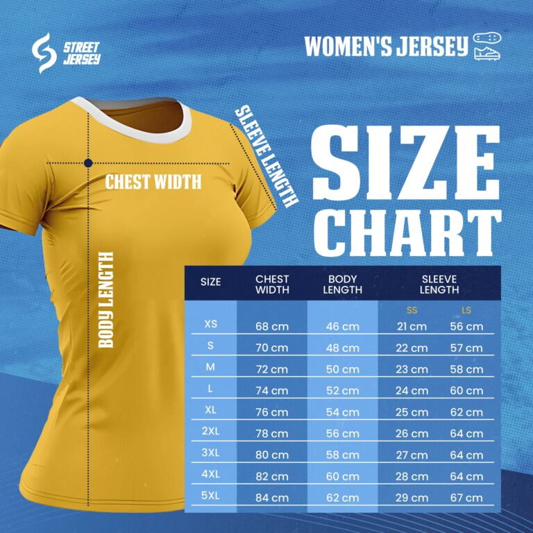 Panduan Ukuran Jersey - Size Chart Guideline